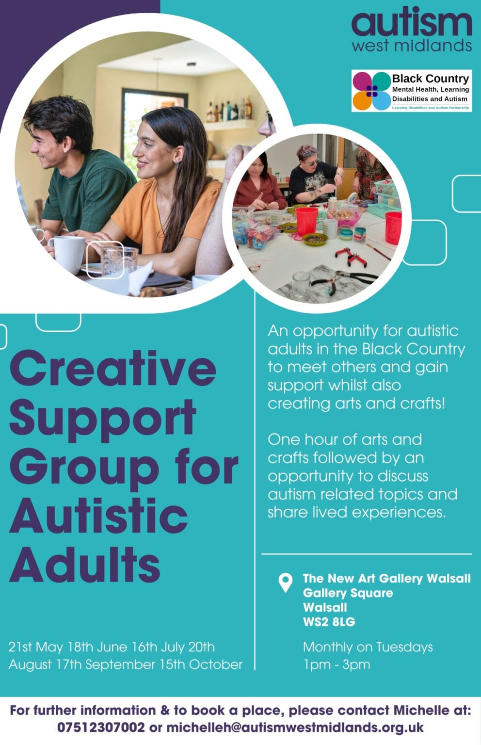 Creative Support Group for Autistic Adults | Autism West Midlands